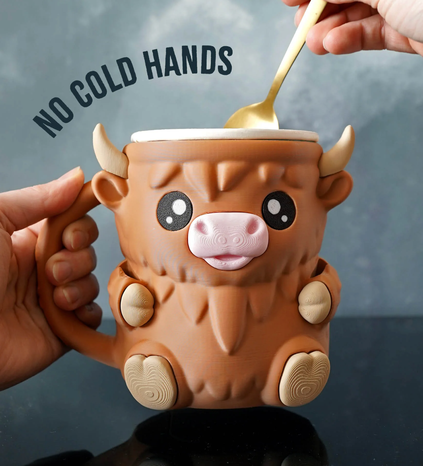 Highland Cow Ice Cream Pint Holder - The Perfect Gift for Ice Cream Lo – PracticalPrints3DTX